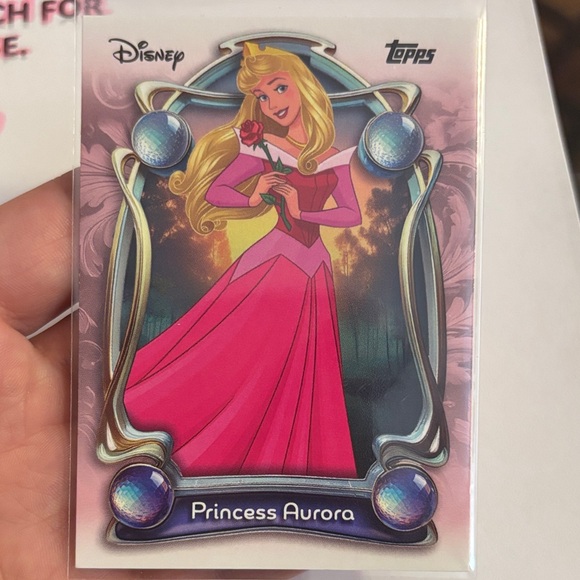 Disney | Other | Disney Topps Princess Aurora Card With Pink And Gold ...